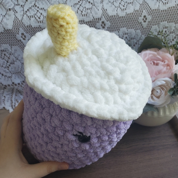 Hand Crafted | Accessories | Handmade Milk Tea Boba Crocheted Plushie ...